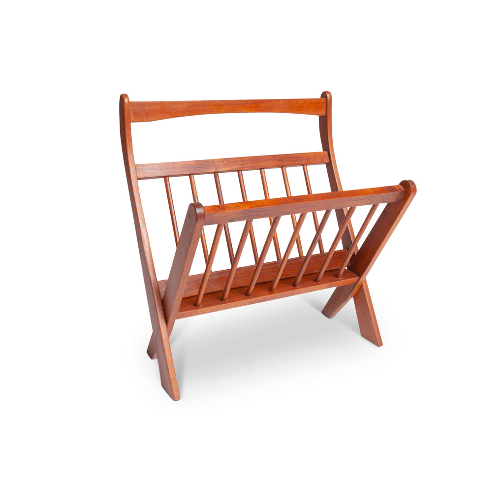 Vintage Mid-Century Teak Magazine Rack – MCM-SF